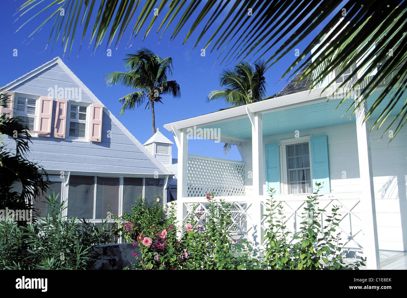 Bahamas, Harbour Island district, colonial architecture Stock Photo - Alamy