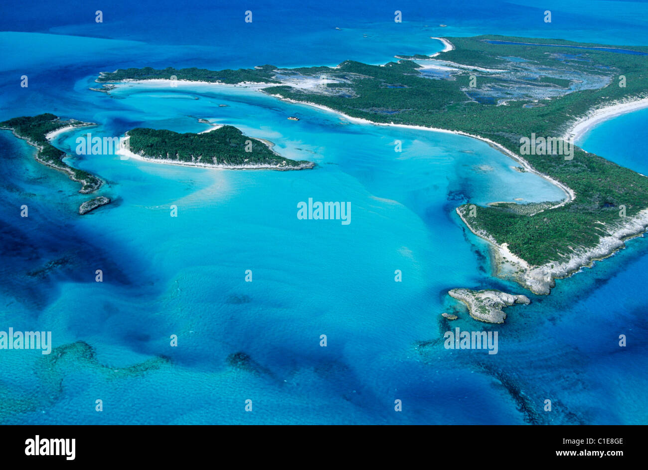 Bahamas, Exuma Islands (aerial view Stock Photo - Alamy