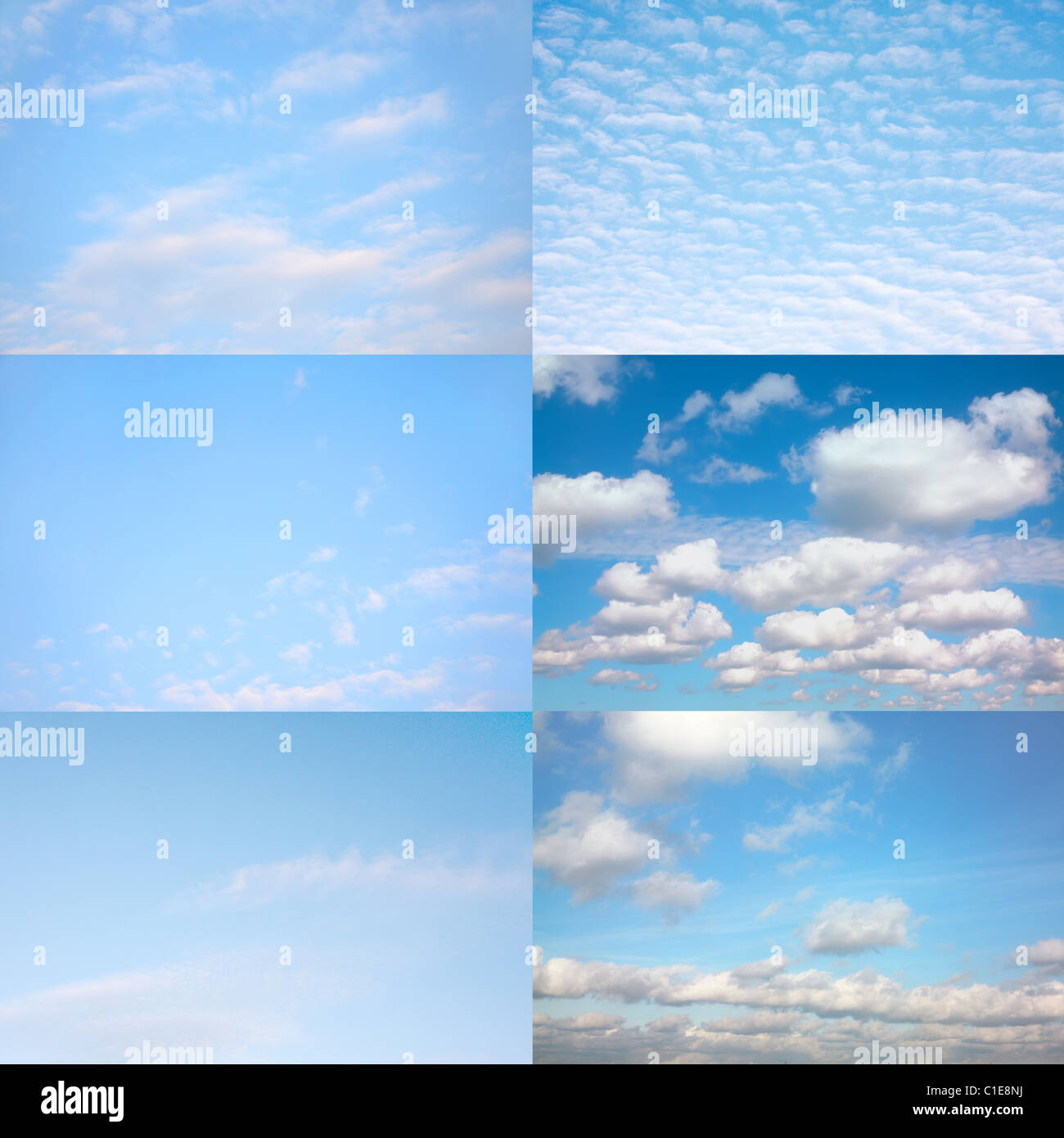 Collection of blue sky with clouds Stock Photo - Alamy