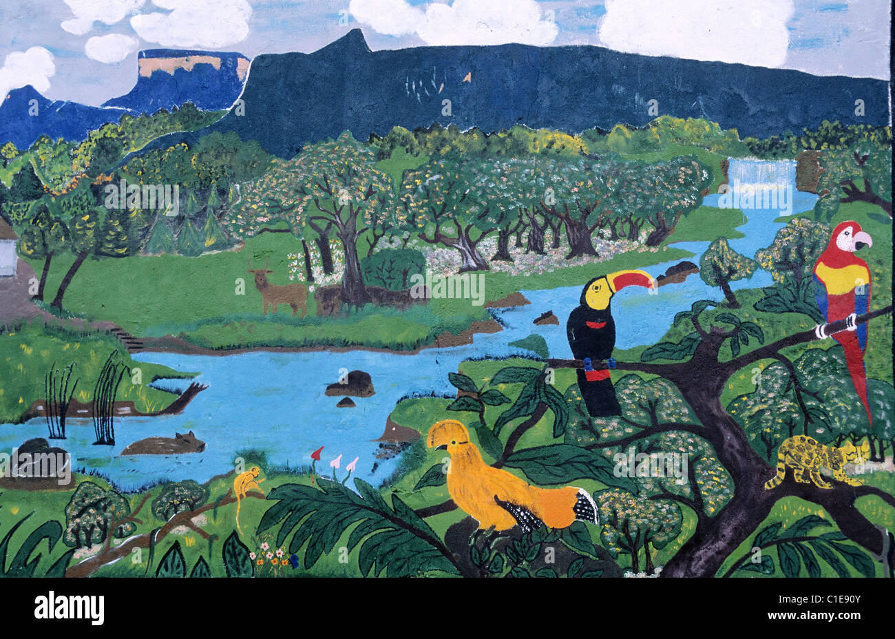 Venezuela, mural painting Stock Photo - Alamy