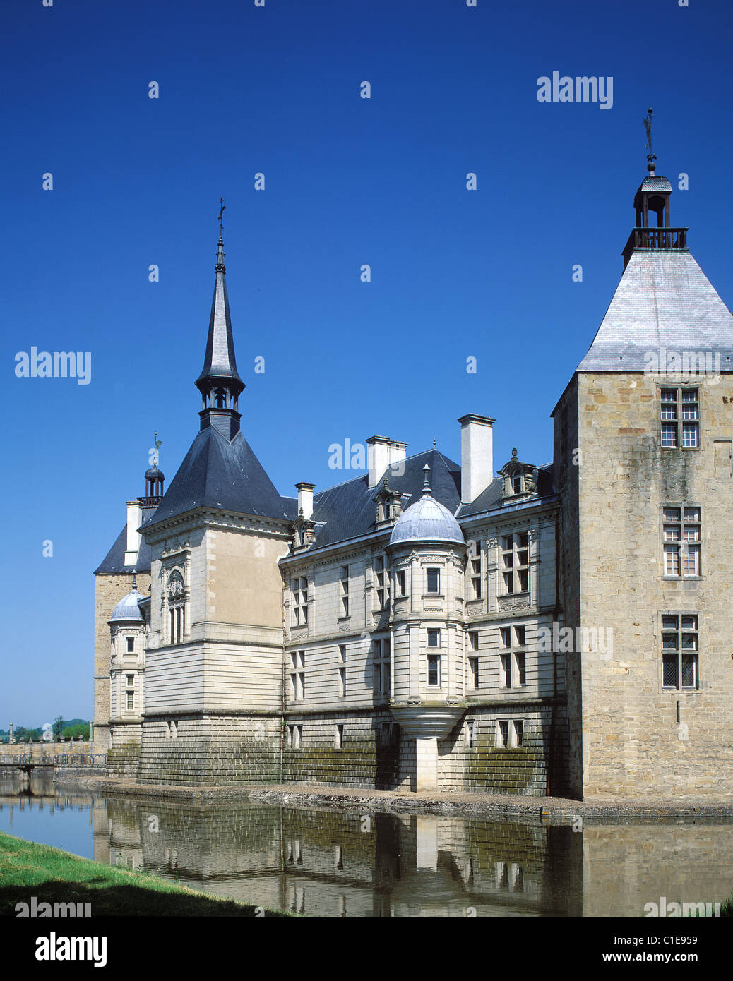 France, Saone et Loire, Sully castle (renaissance), birthplace of ...