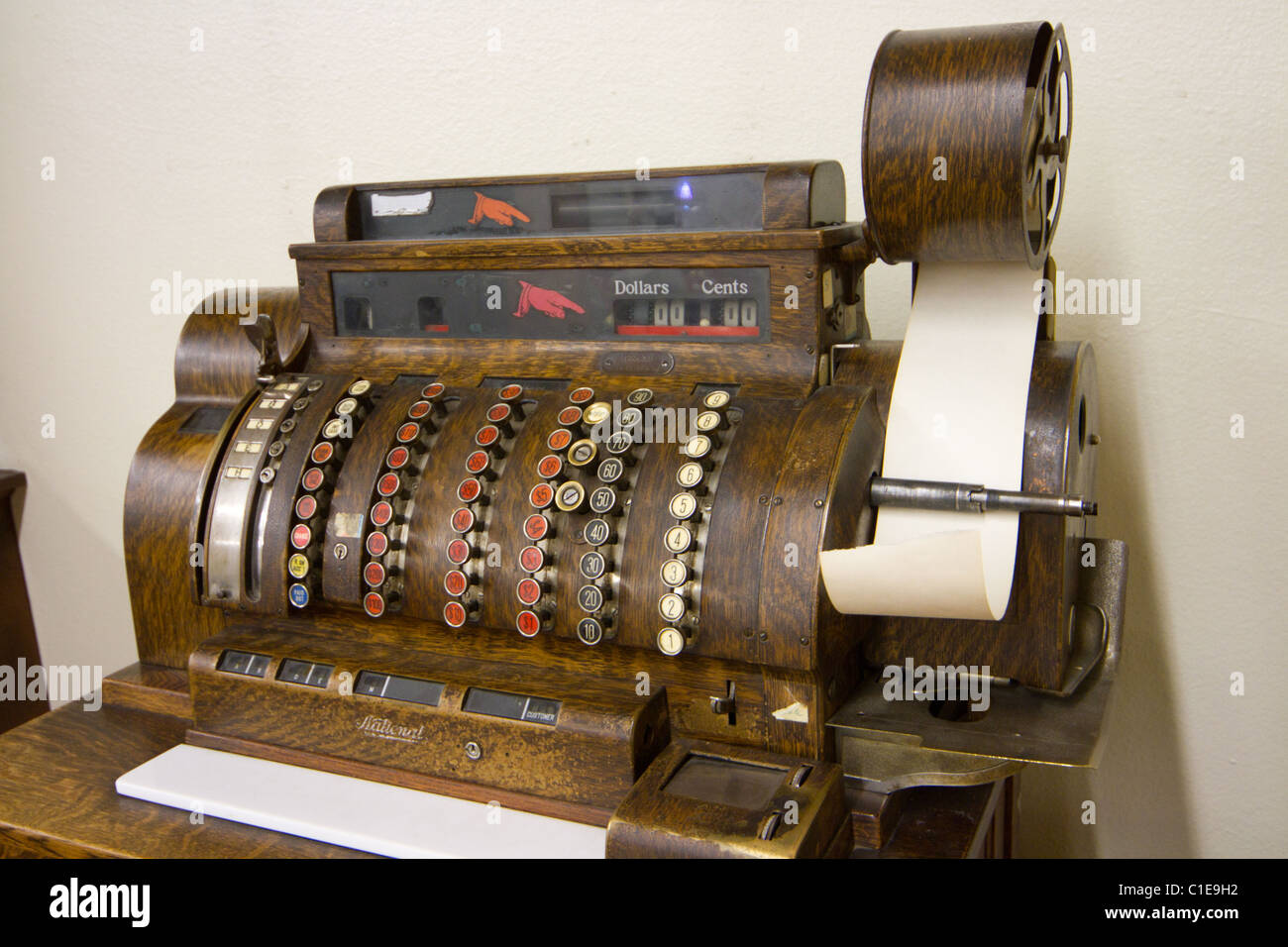 Vintage Cashier Counter Stock Photo - Alamy