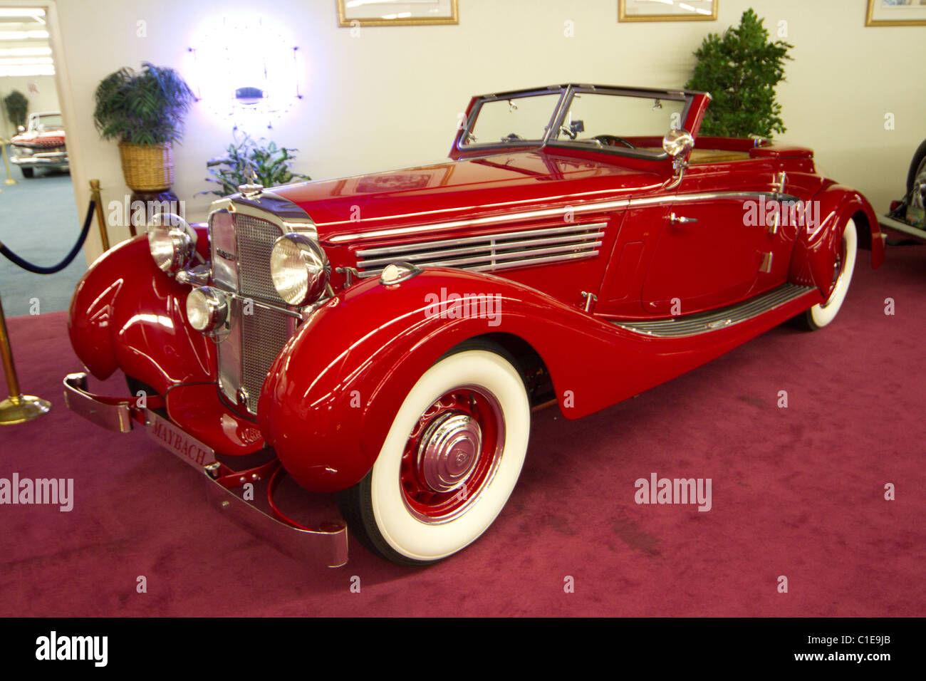 red old convertible Stock Photo - Alamy
