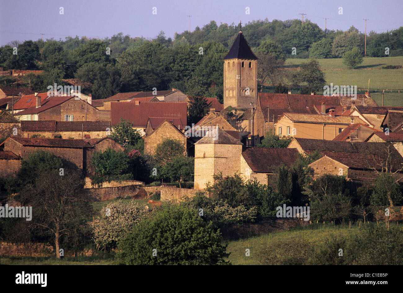 France, Saone et Loire, village of Donzy le Pertuis Stock Photo - Alamy