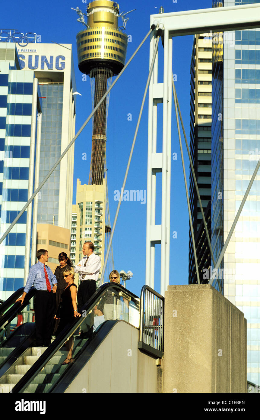 Australia, Sydney, the AMP Tower (305m) dominates the district of the ...