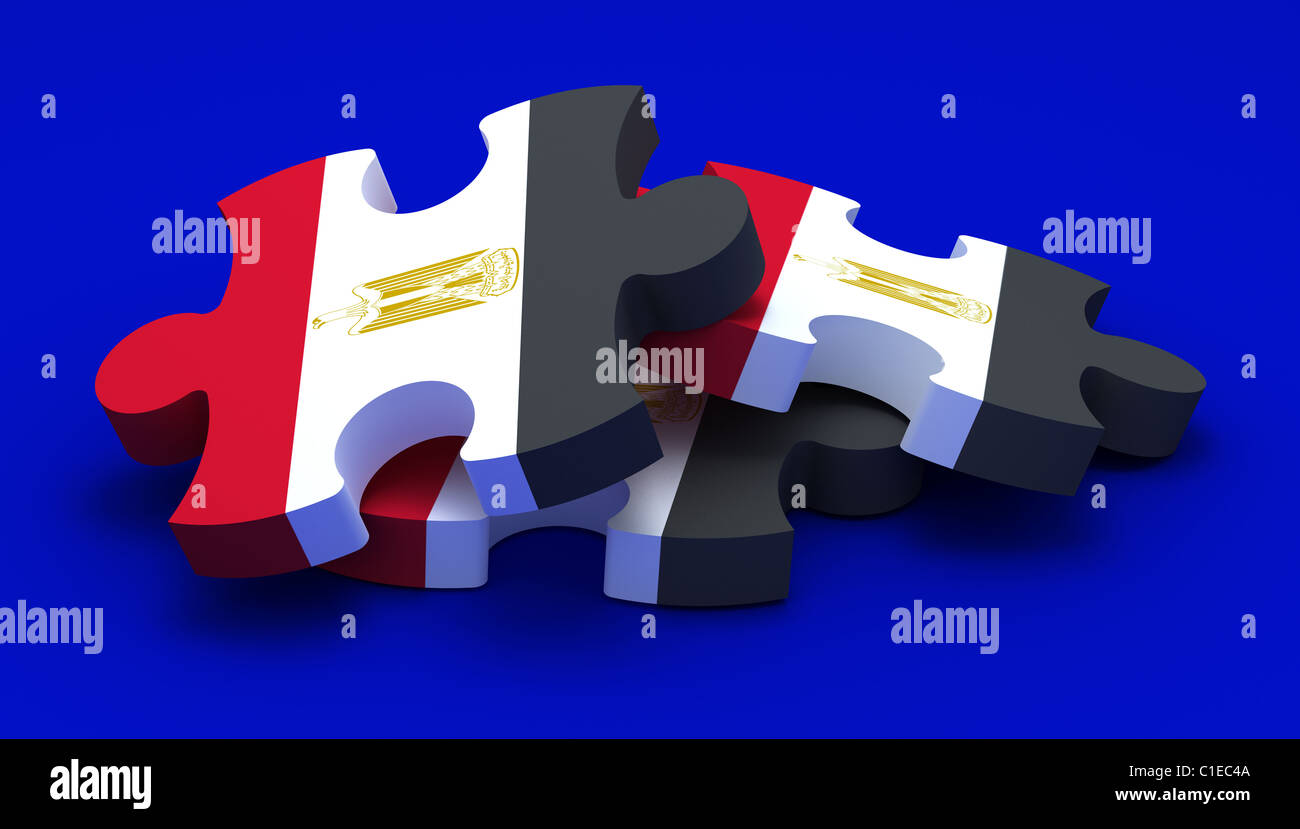 egypt flag flags jigsaw Stock Photo - Alamy