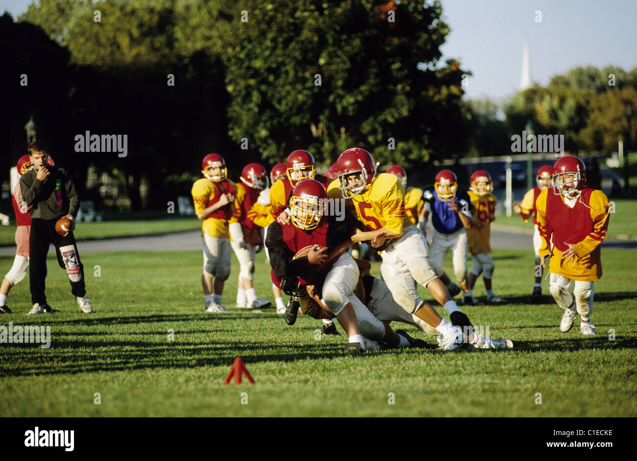 Canada, Quebec Province, Quebec city, Canadian football on Abraham ...