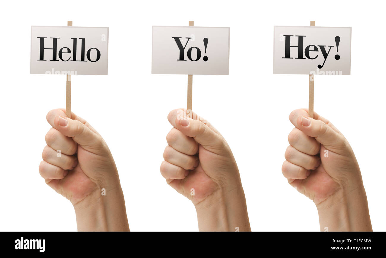 Saying hello Cut Out Stock Images & Pictures - Alamy