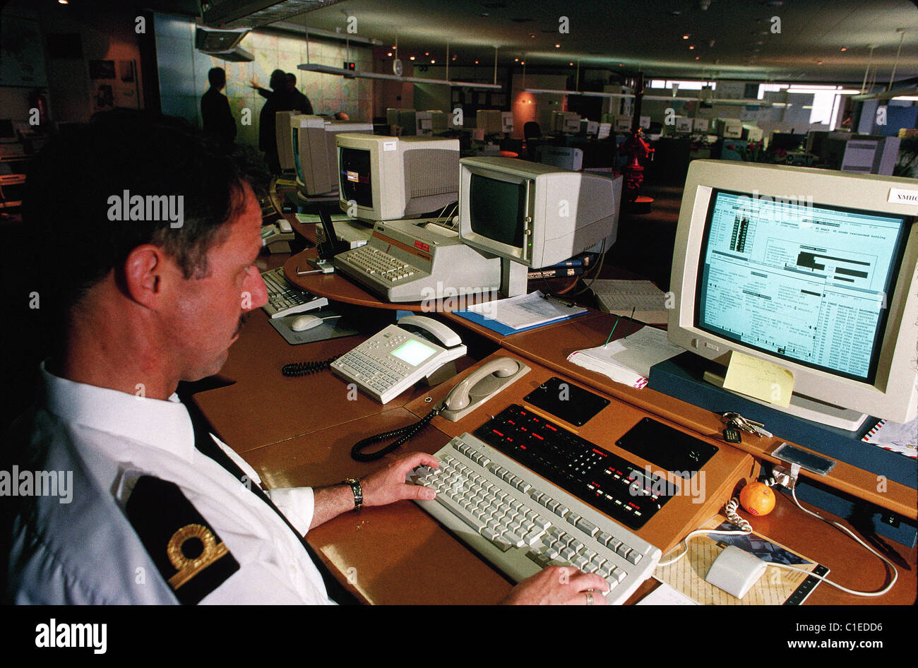 Netherlands, Southern Holland province, Rotterdam harbour, traffic ...