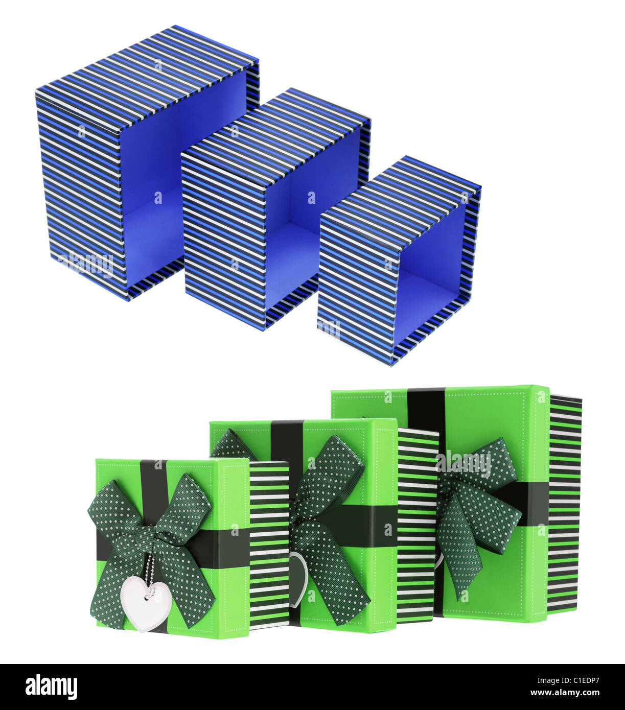 Striped boxes hi-res stock photography and images - Alamy
