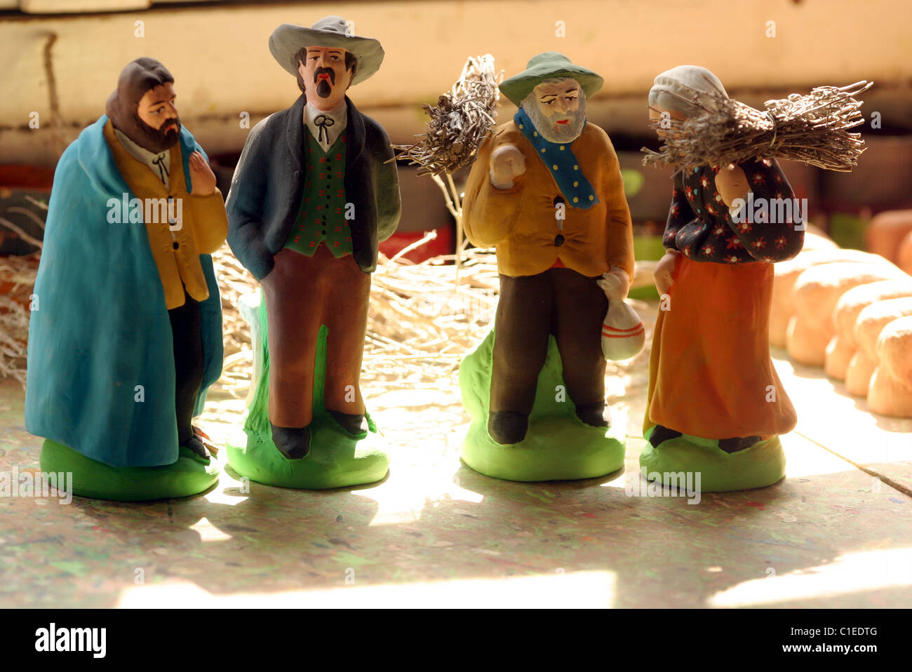 France, Bouches du Rhone, Saint Remy de Provence, santons (Christmas ...