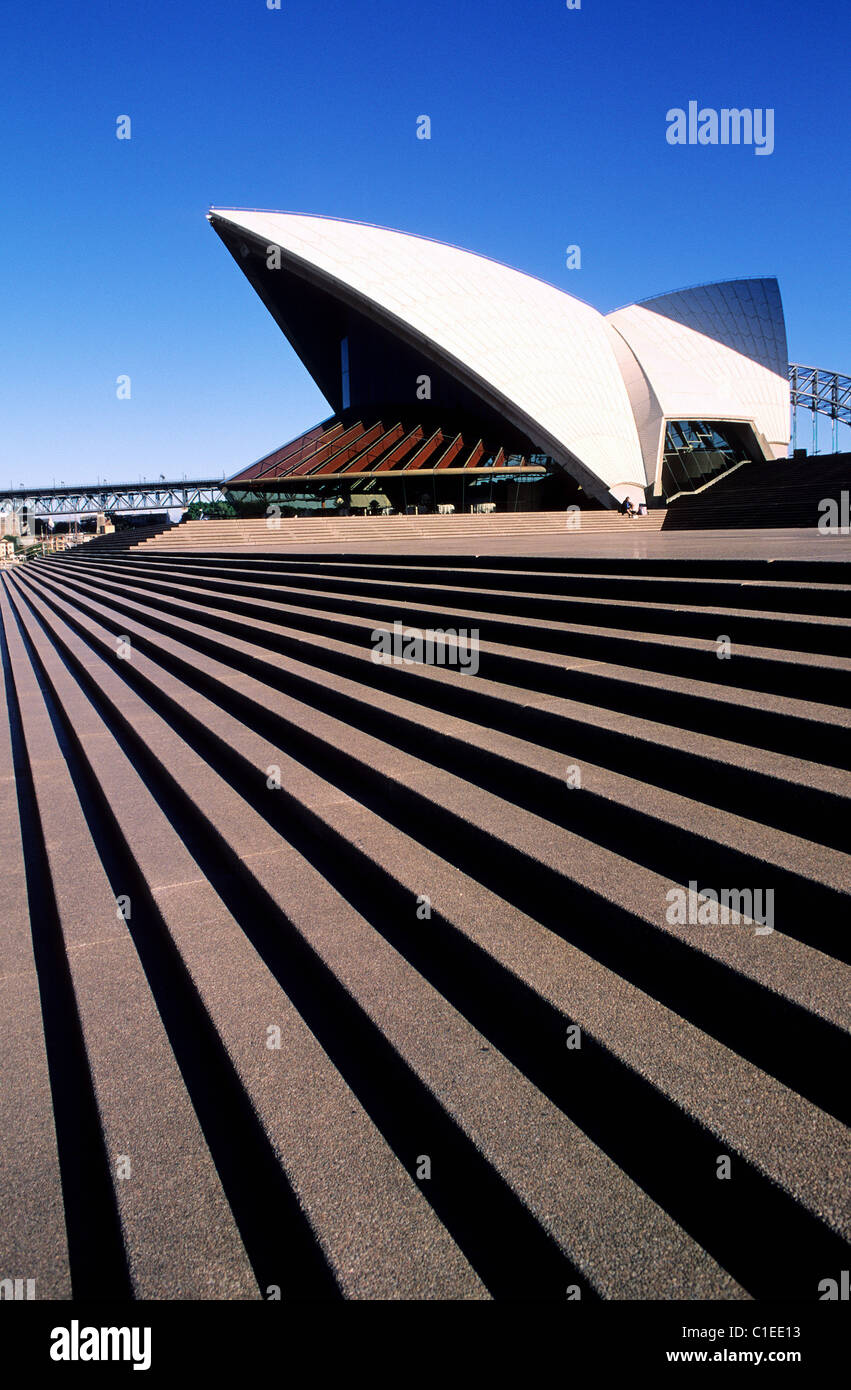 Steps of the sydney opera house by architect jorn utzon hi-res stock ...
