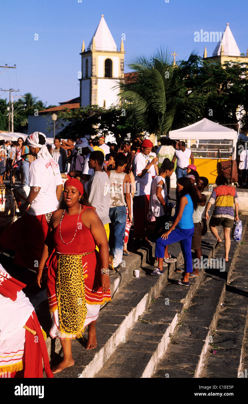 Brazil, state of Pernambuco, Olinda, pre-carnival festival Stock Photo ...