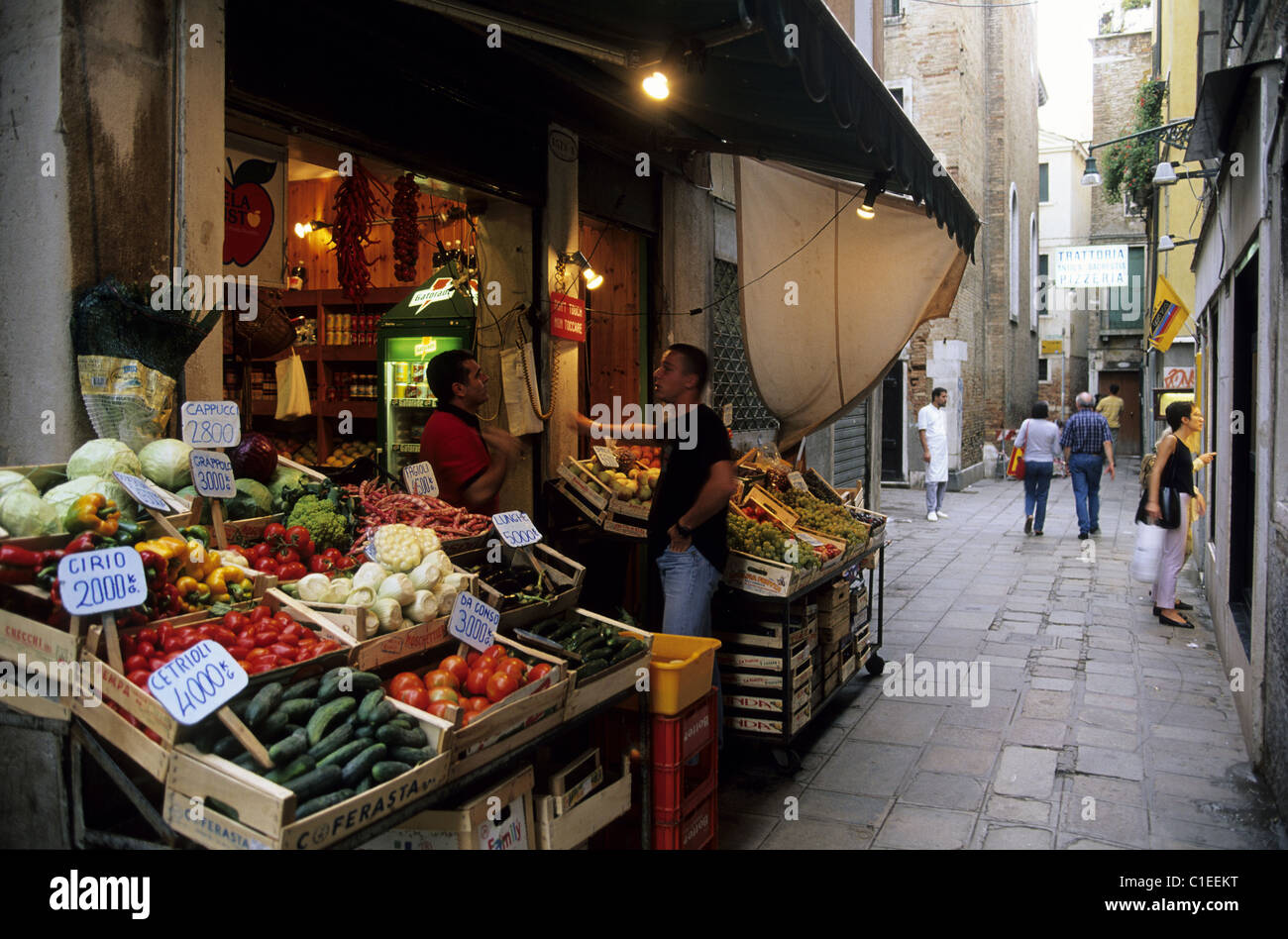 Italy, Veneto, Venice, grocery store Stock Photo - Alamy