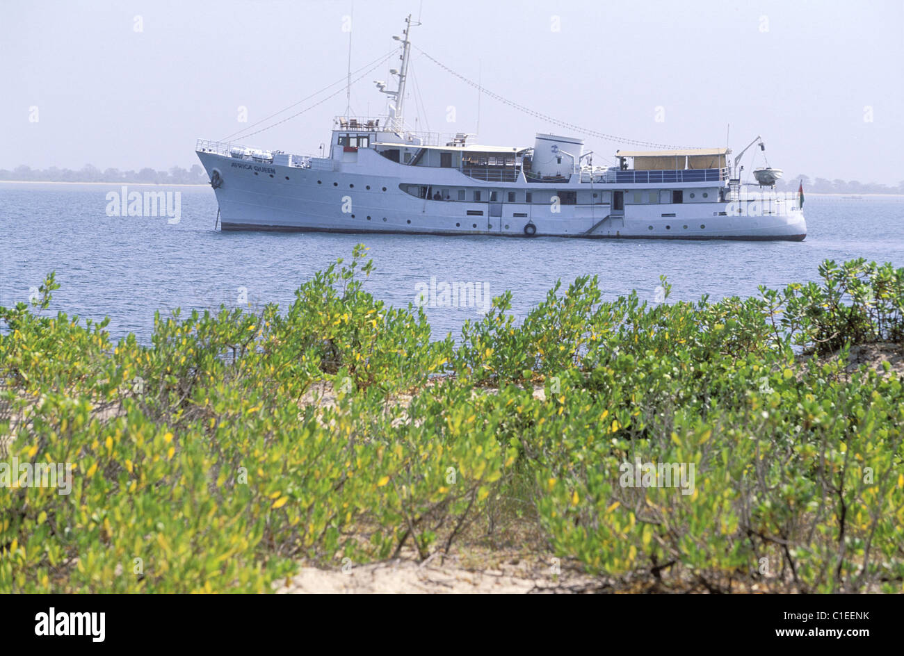 Senegal, Region of Sine Saloum, Island of Sangomar, between the river ...