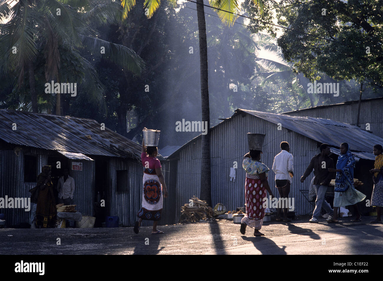 Republic of Comoros, Great Comoro, City of Moroni on the early morning ...