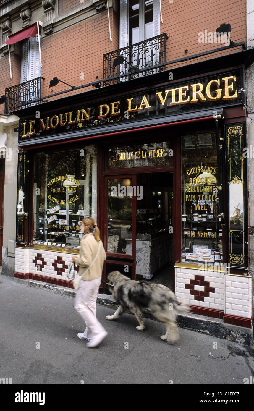 France, Paris, Le Moulin de la Vierge bakery Stock Photo - Alamy