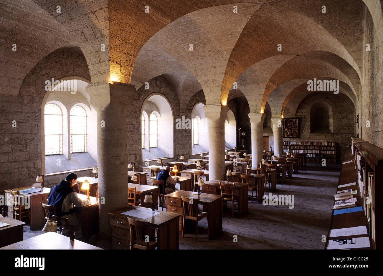 France, Drome, Montjoyer, Notre Dame d'Aiguebelle Cistercian Abbey ...
