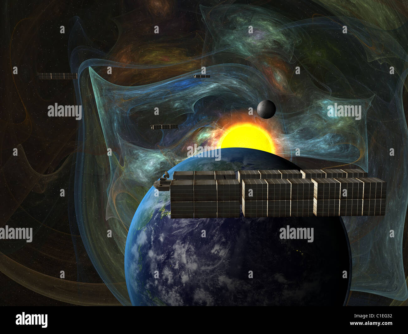 Garbage in planet earth orbit hi-res stock photography and images - Alamy