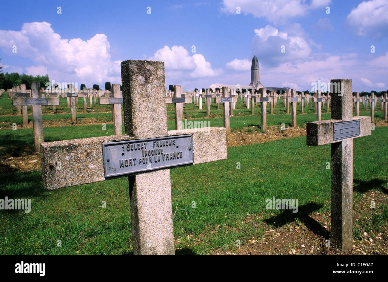 France, Meuse, Douaumont, military cemetery of died of 1914 18 of the ...