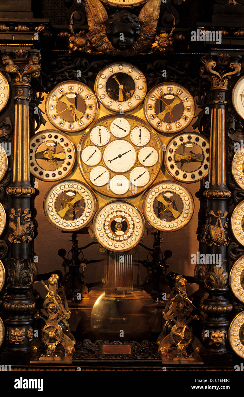France, Doubs, Besançon, astronomical clock of the Saint Jean's ...