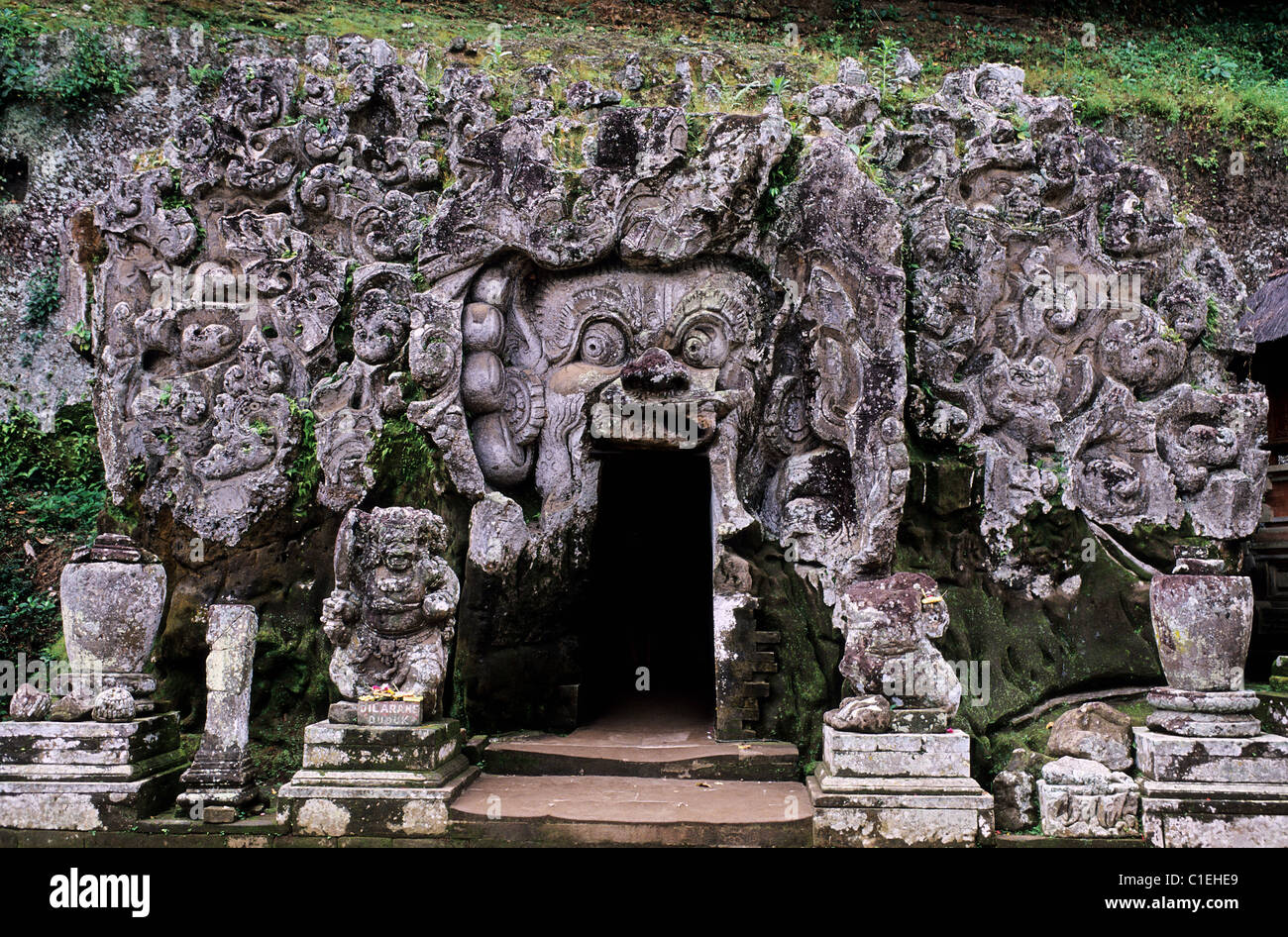 Indonesia, Bali Island, Goa Gajah, the cave of the elephant, in the ...