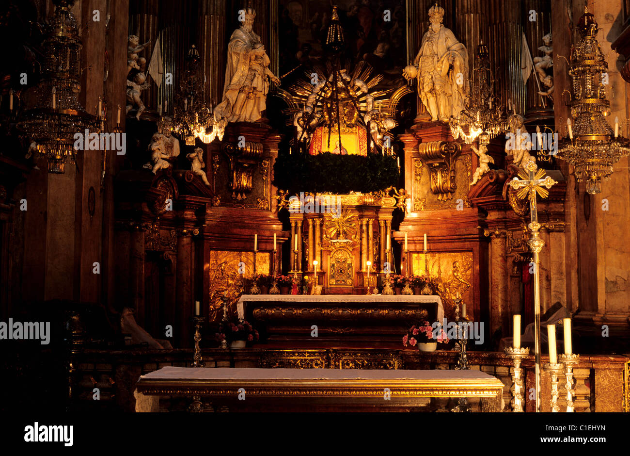Inside of peterskirche hi-res stock photography and images - Alamy