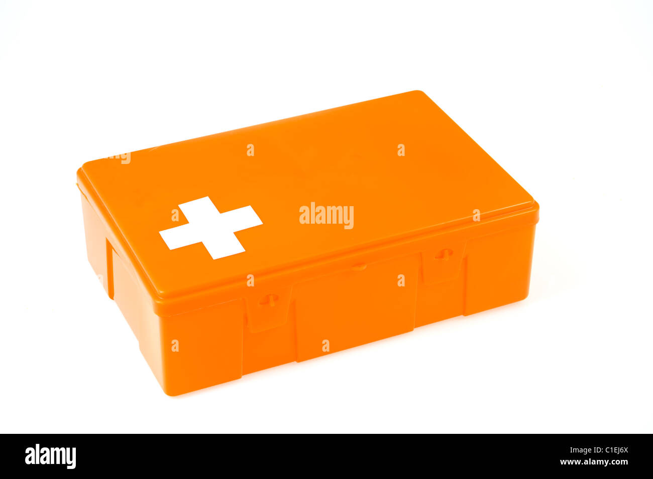 Detail of closed first aid kit isolated on white background Stock Photo ...