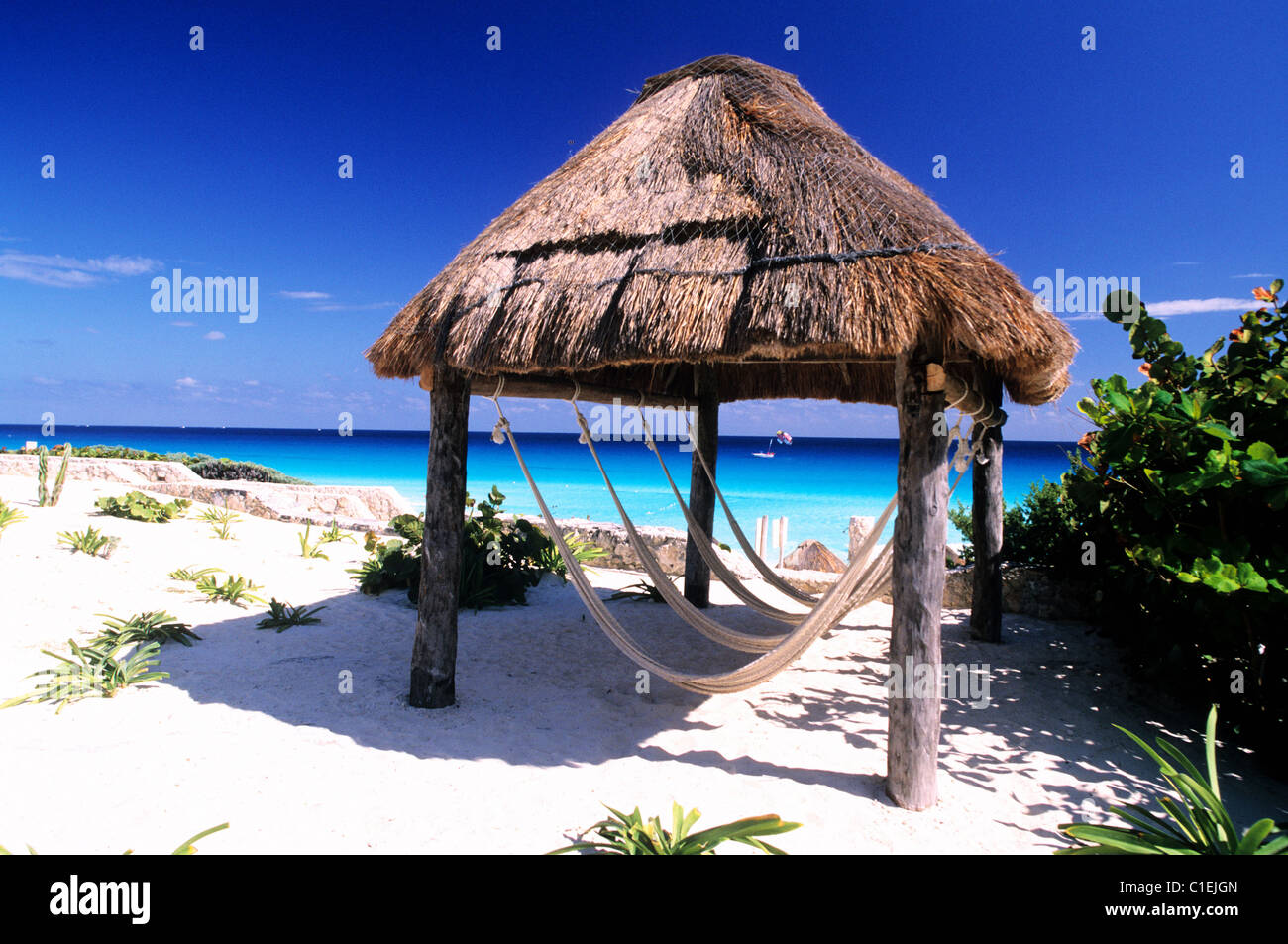 Mexico, Quintana Roo State, Riviera Maya, Cancun, the beach Stock Photo ...