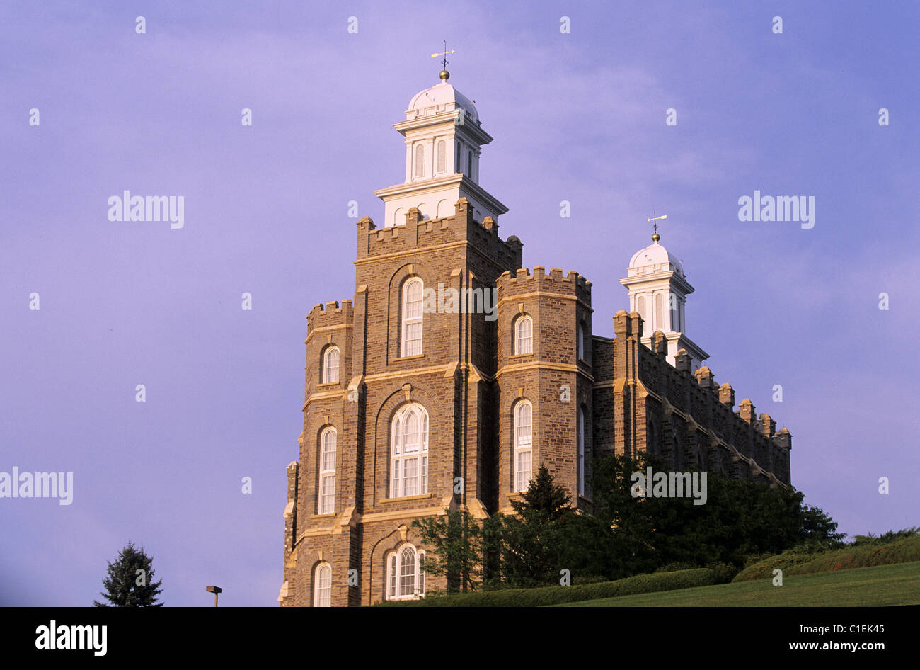 United States, Utah, Logan, the temple, one of Utah's oldest Stock ...