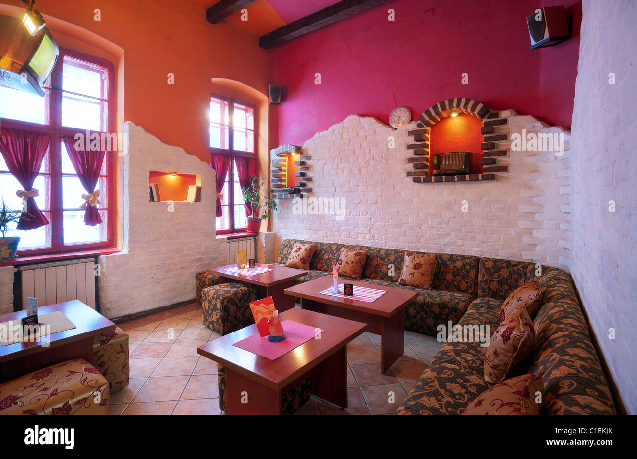 Interior cafe mainstream pop style hi-res stock photography and images ...