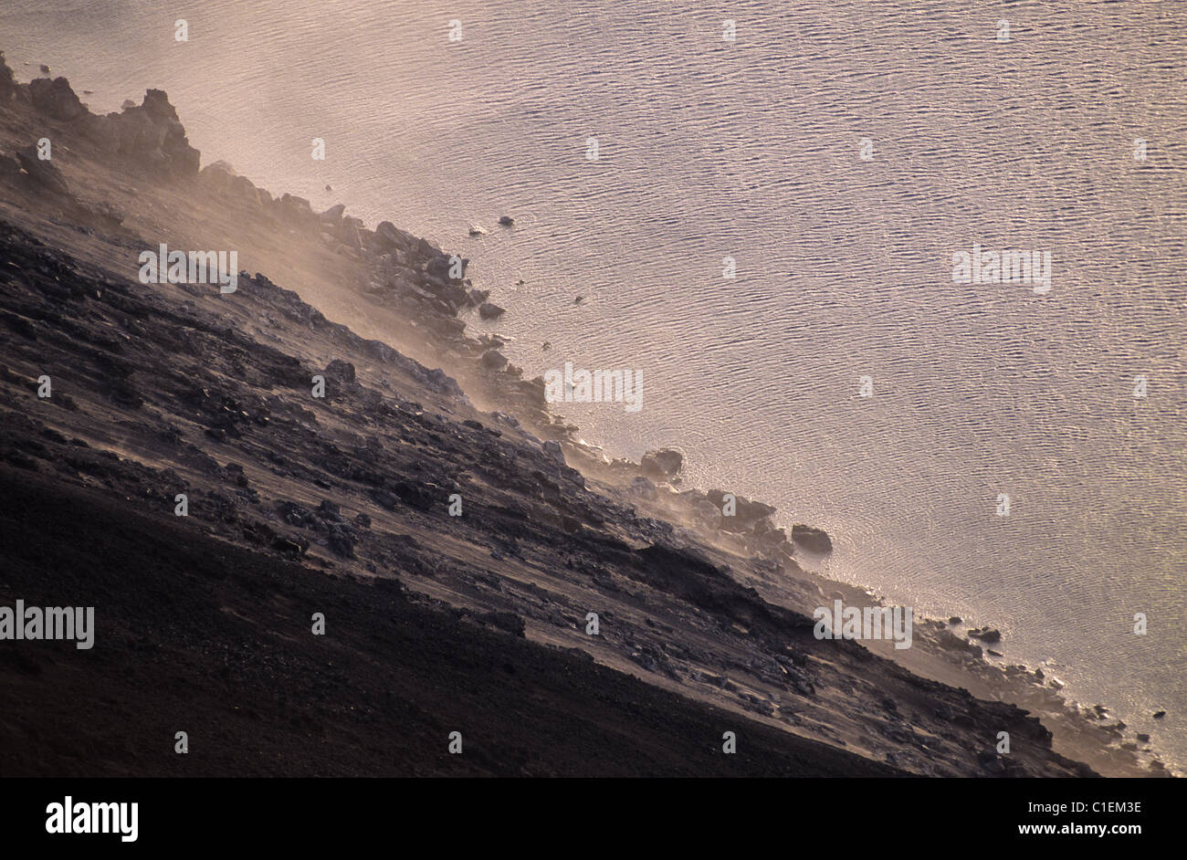Italy, Sicily, Aeolian Island, Stromboli, a lava flow Stock Photo - Alamy