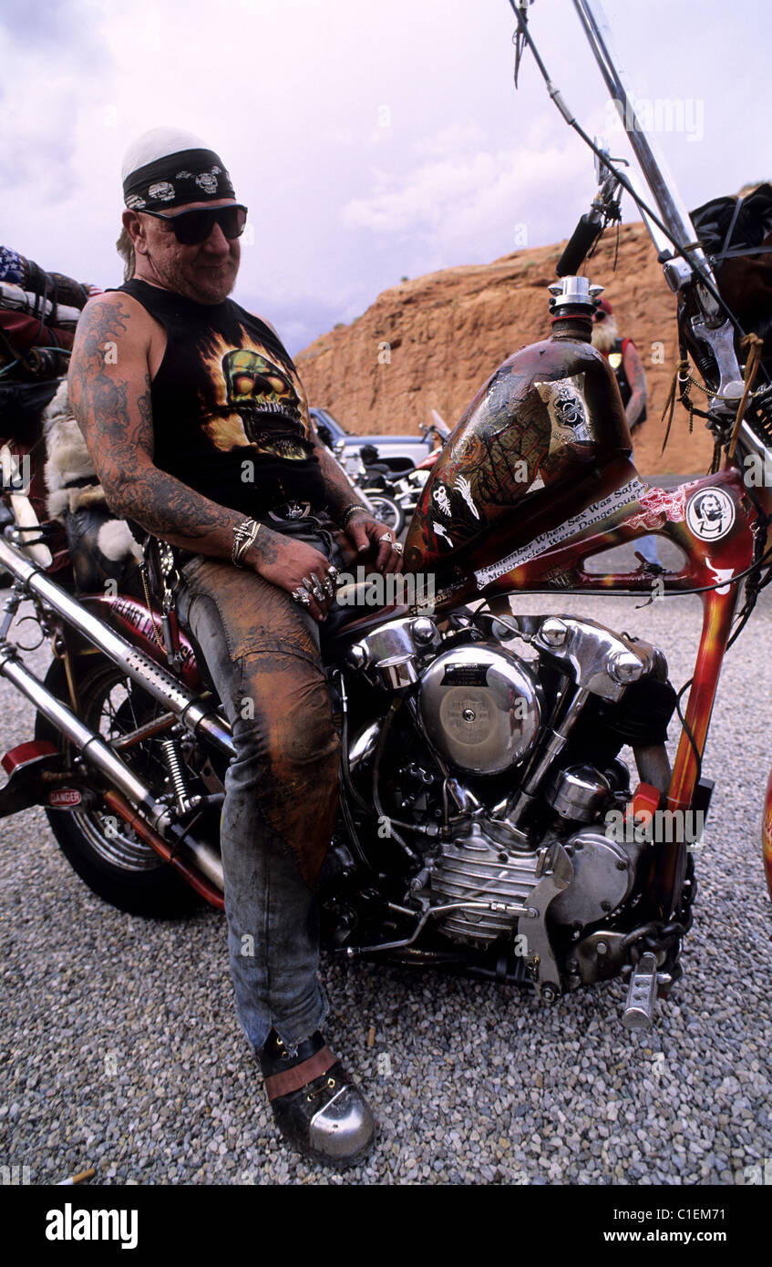 United States, Utah, a biker and his Harley Davidson Stock Photo - Alamy