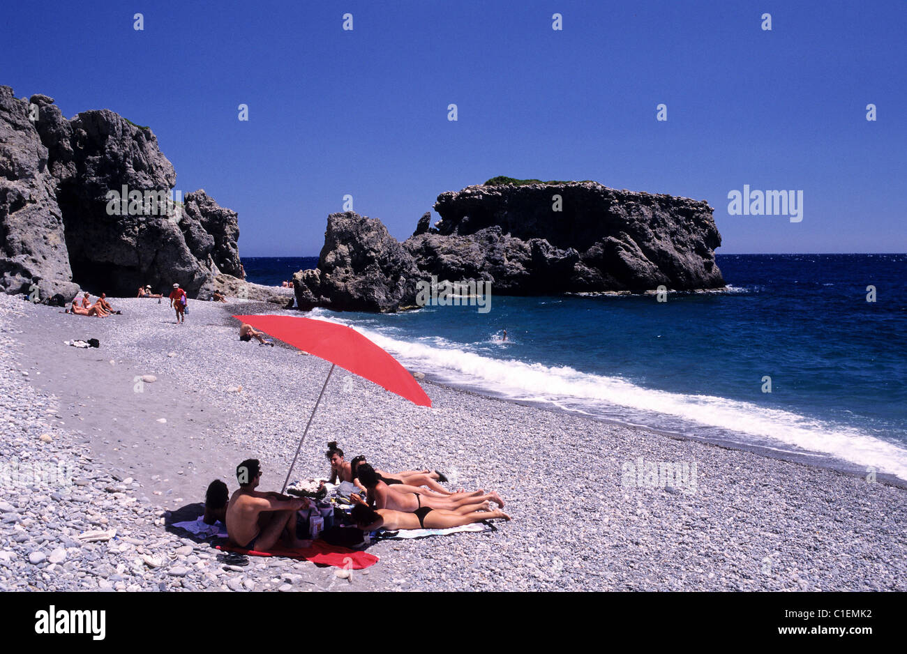 Greece, Crete, Sounia Beach Stock Photo - Alamy