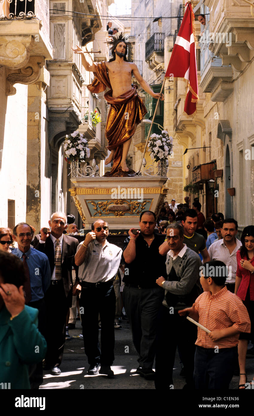 Malta, the Three Cities, Easter procession Stock Photo - Alamy