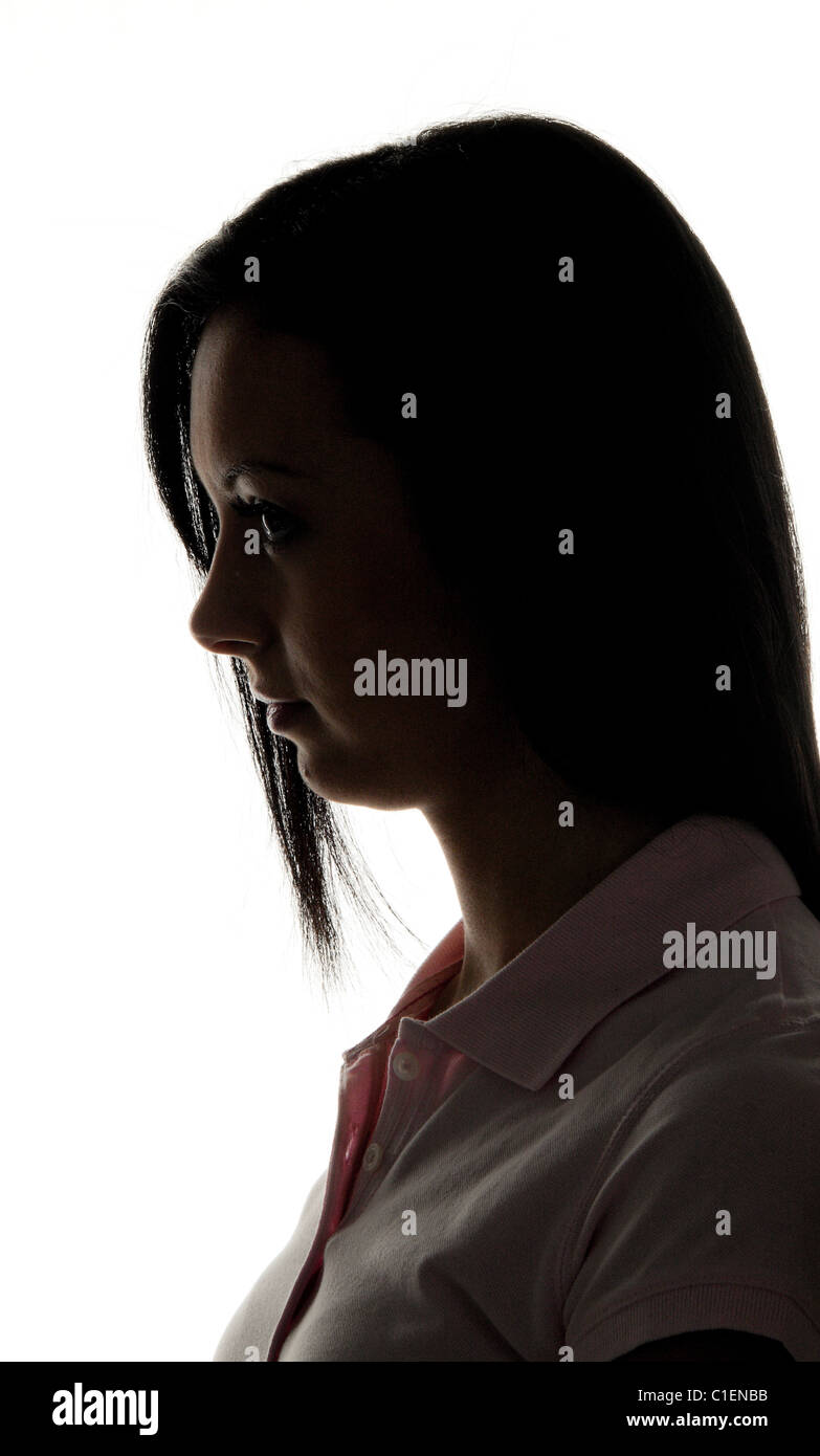 Anonymous shadow woman portrait hi-res stock photography and images - Alamy