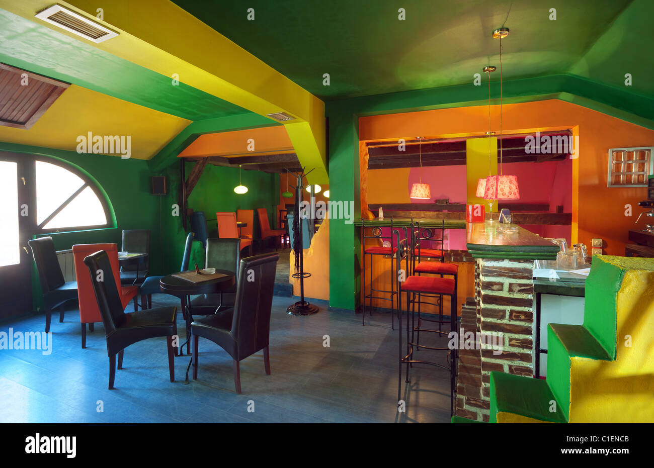 Interior cafe mainstream pop style hi-res stock photography and images ...