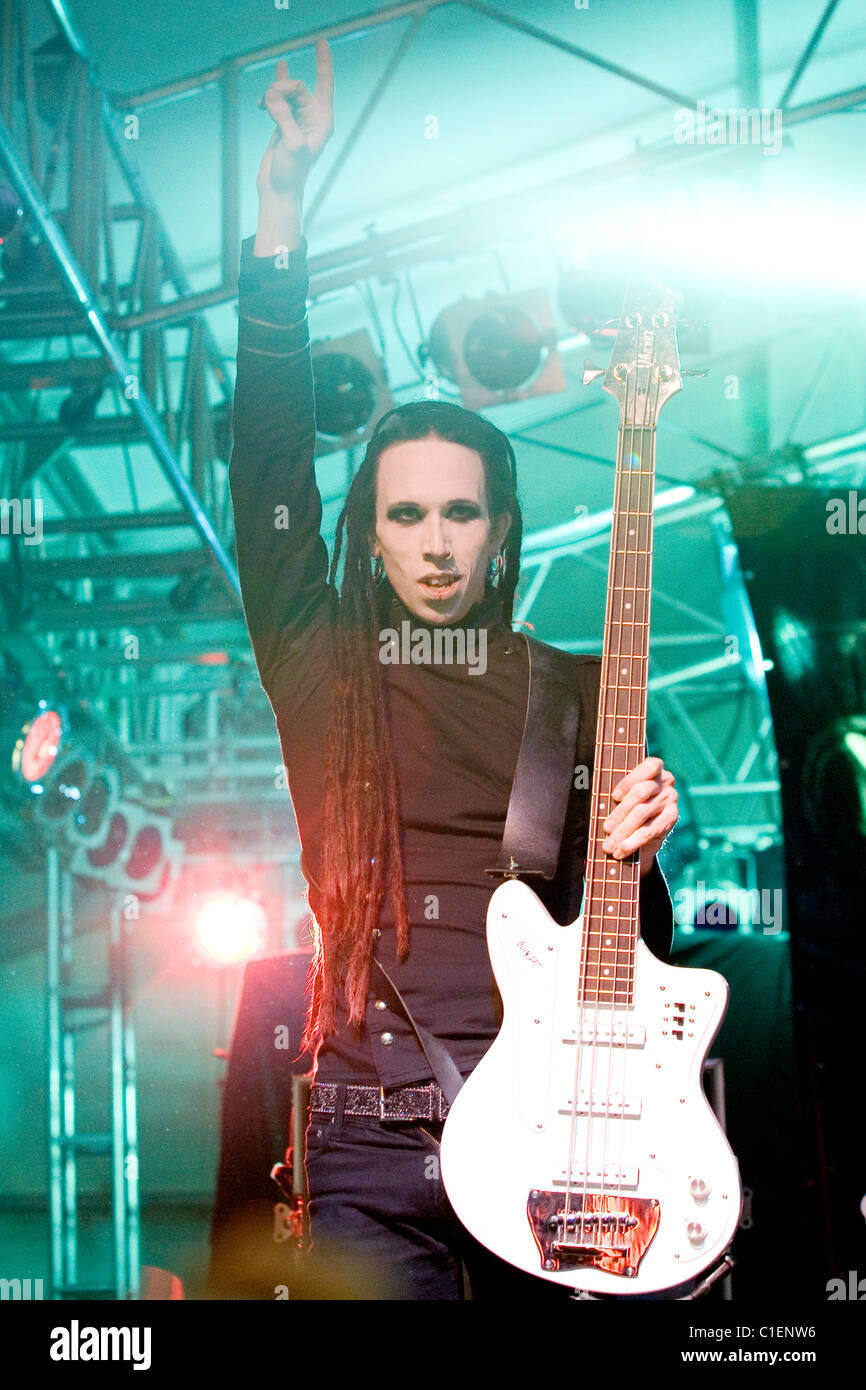 Members of the Deathstars Band perform on the concert in Budapest ...