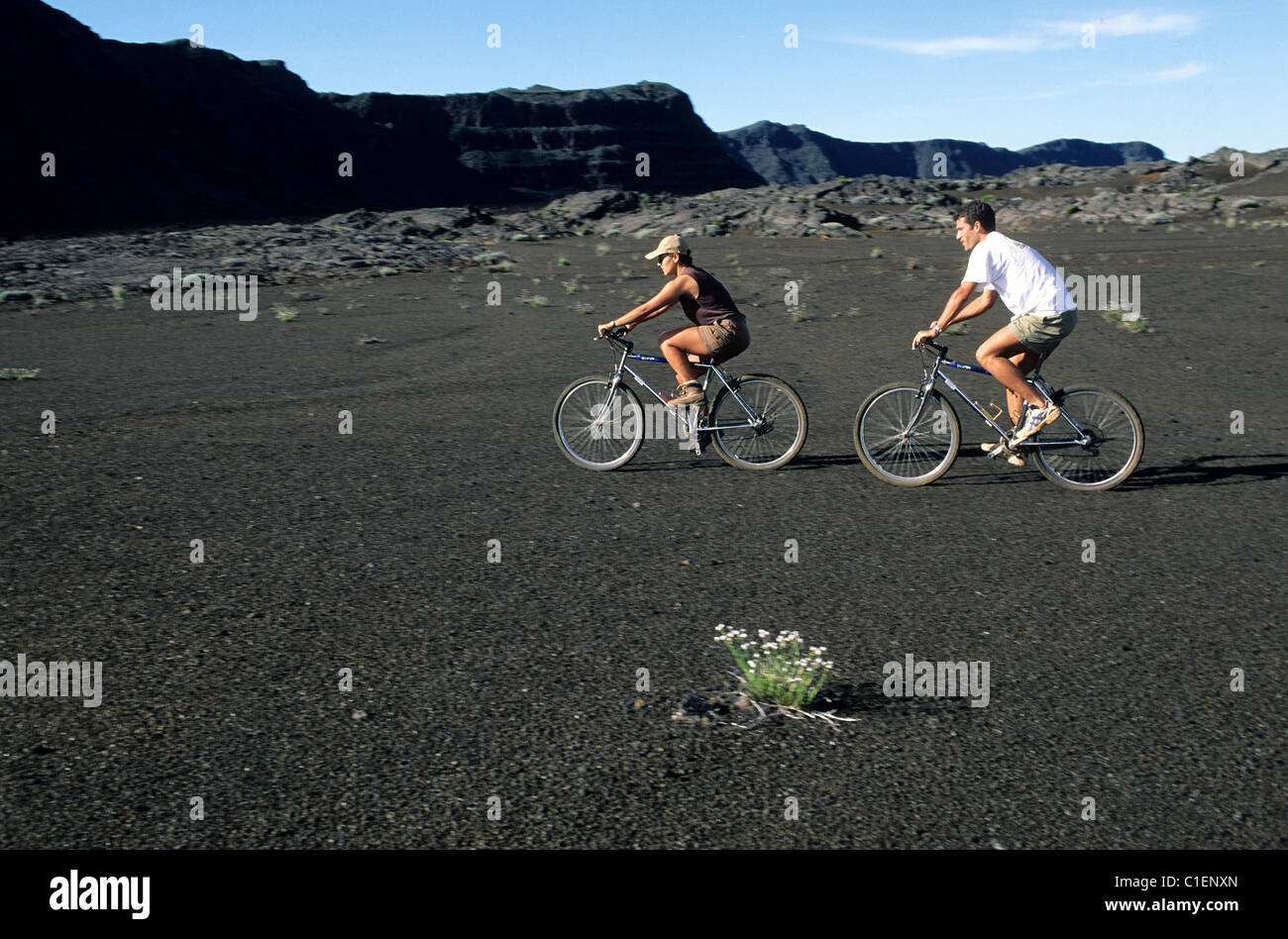 France, Reunion Island (French overseas department), volcano, ride with ...