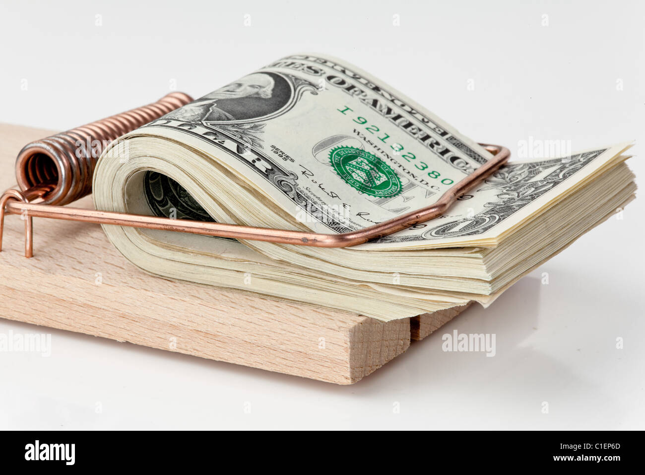 Many American dollar bills in mousetrap Stock Photo - Alamy Many American dollar bills in mousetrap Stock Photo - Alamy