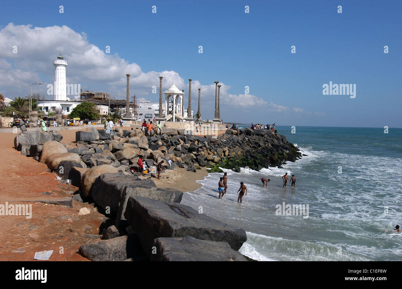 India, Pondicherry Territory, Pondicherry waterfront Stock Photo - Alamy