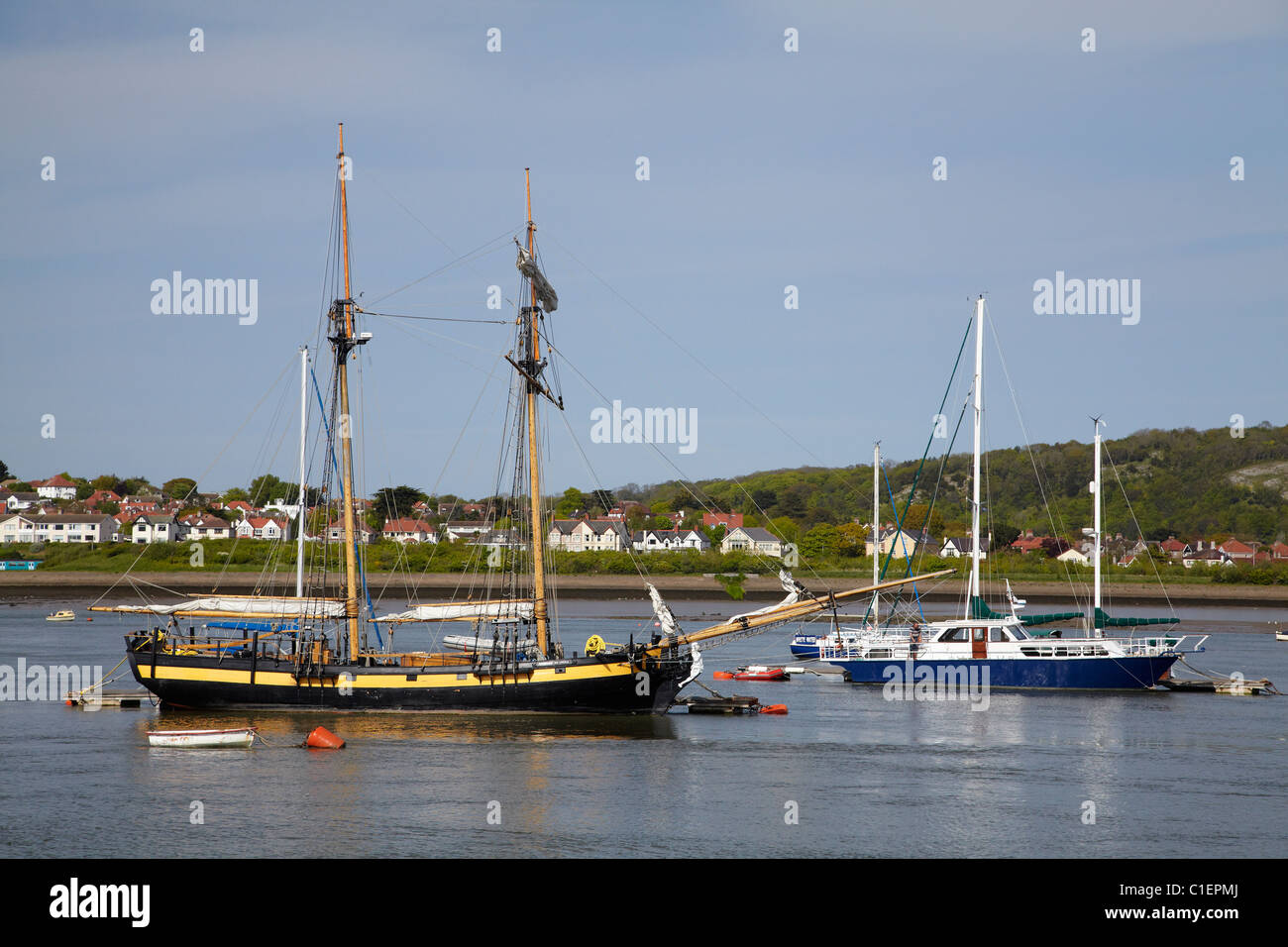 HMS Pickle from Battle of Trafalgar, (1995 replica), River Conwy, Conwy ...