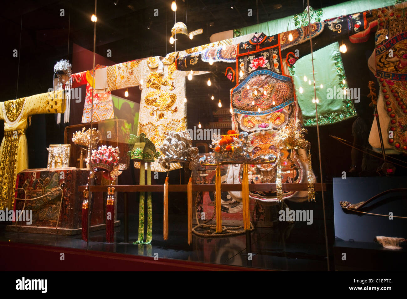 Chinese opera costumes in the 'Film and Wayang' Living Gallery in the ...