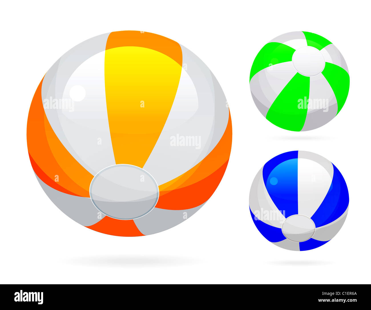Beach ball with glossy reflections Stock Photo - Alamy