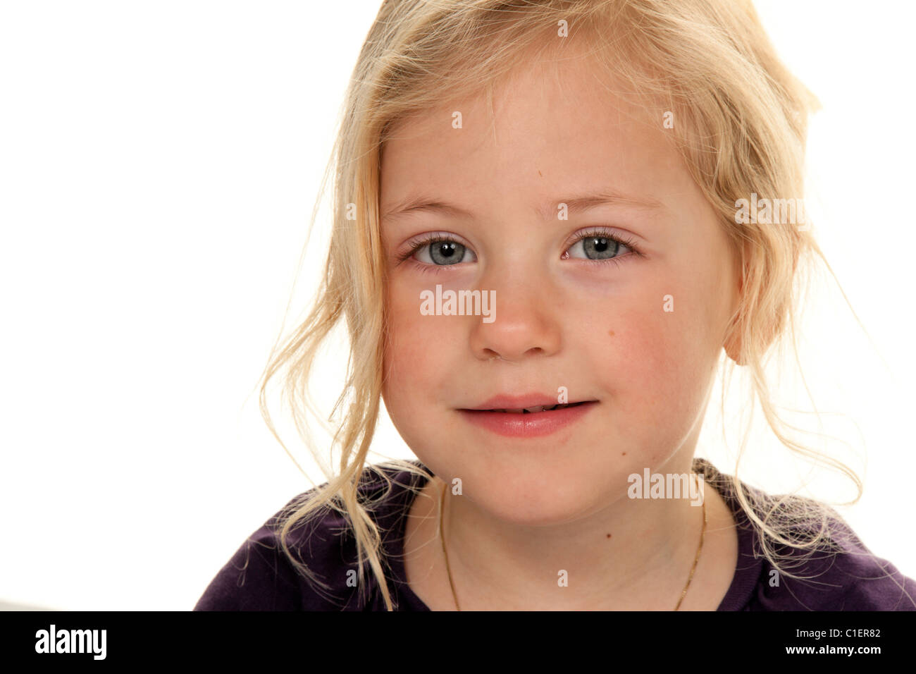 Child's head. Portrait of a little girl Stock Photo - Alamy
