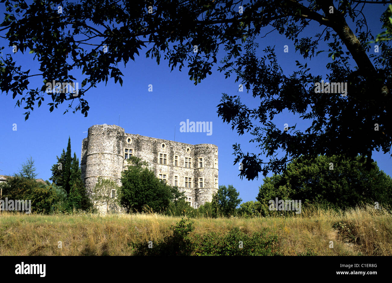 France, Ardeche, Alba la Romaine, Alba castle Stock Photo - Alamy