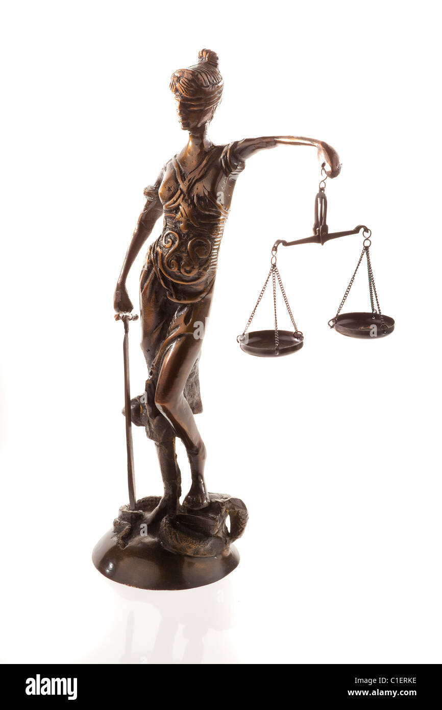 Justice with scales. Symbol of justice Stock Photo - Alamy