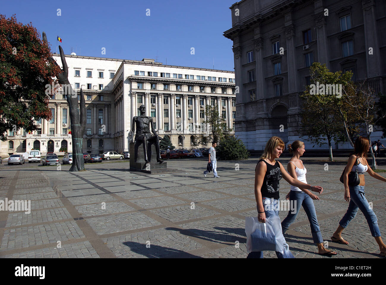 Romania, Bucharest, the Senate, Revolution square Stock Photo - Alamy