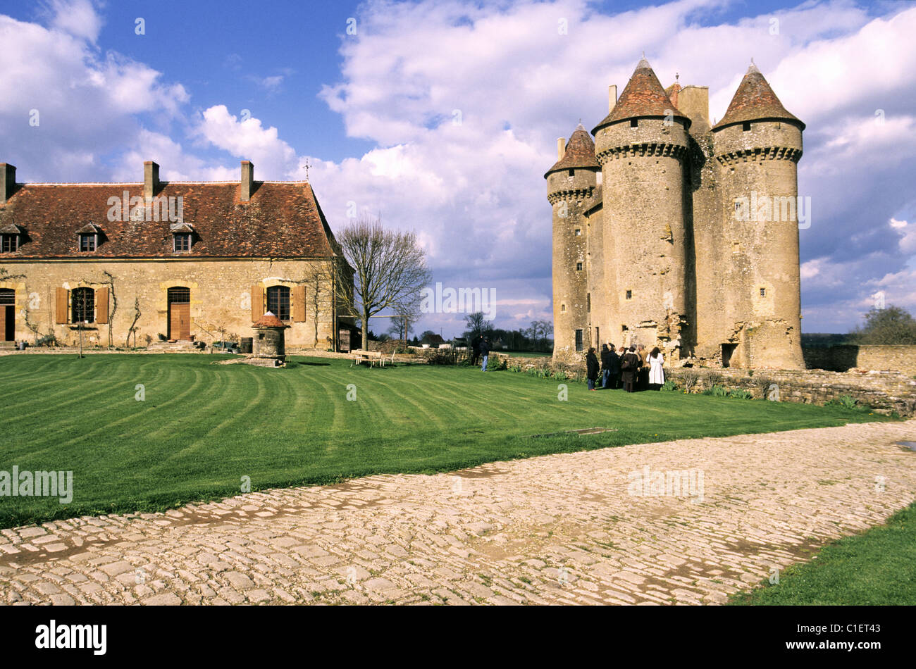 France, Indre, Berry of George Sand, the feudal castle of Sarsay in ...