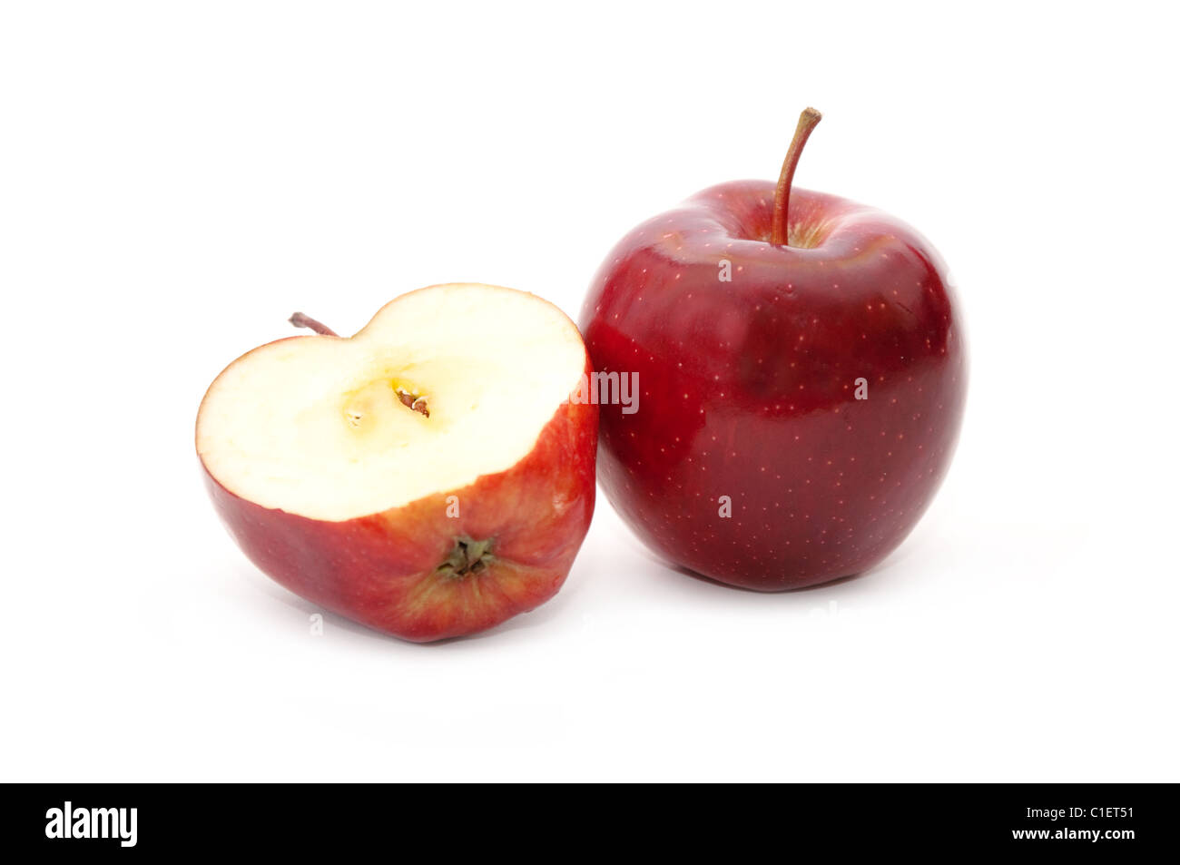 Fresh apples isolated on white background. Organic, healthy red ...
